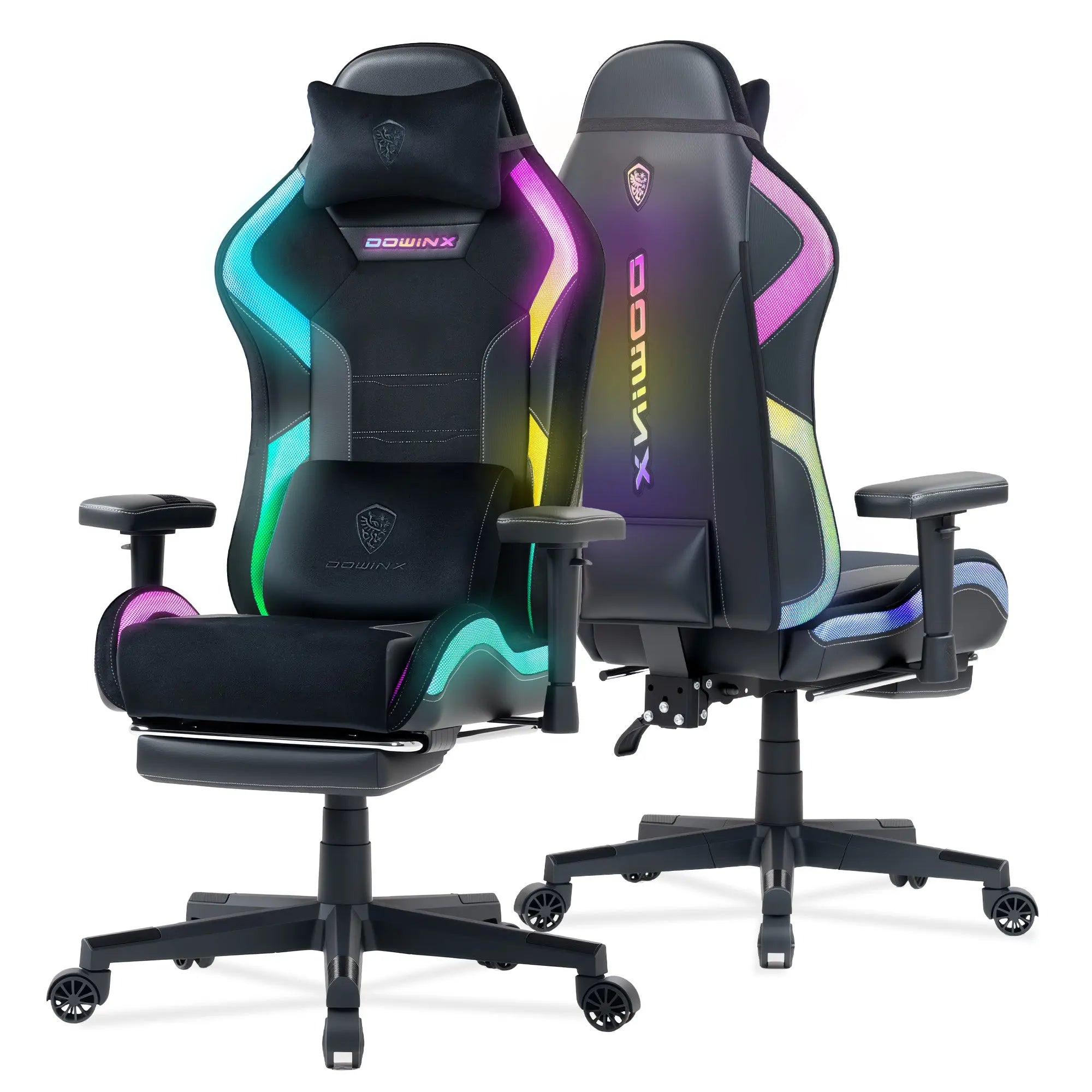 Dowinx LED Series Gaming Chair LS-66D2 Black - DOWINX GAMING CHAIR