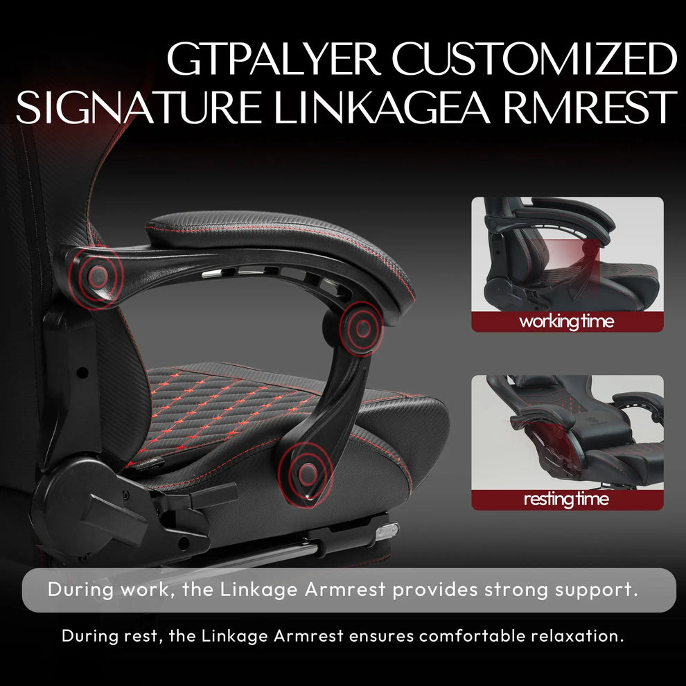 Dowinx 6689 Gaming Office Chair Ergonomic Racing Style-Black&Red ...