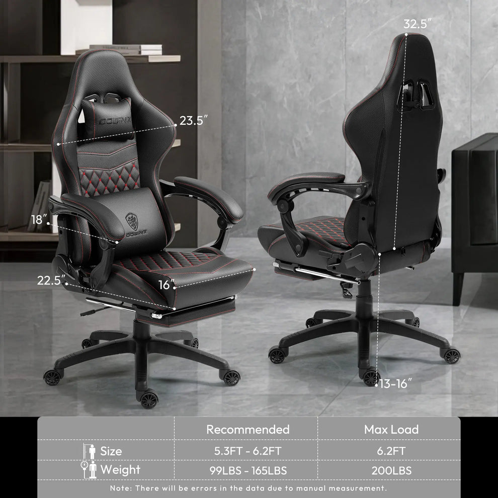 Dowinx 6689 Gaming Office Chair Ergonomic Racing Style-Black&Red ...