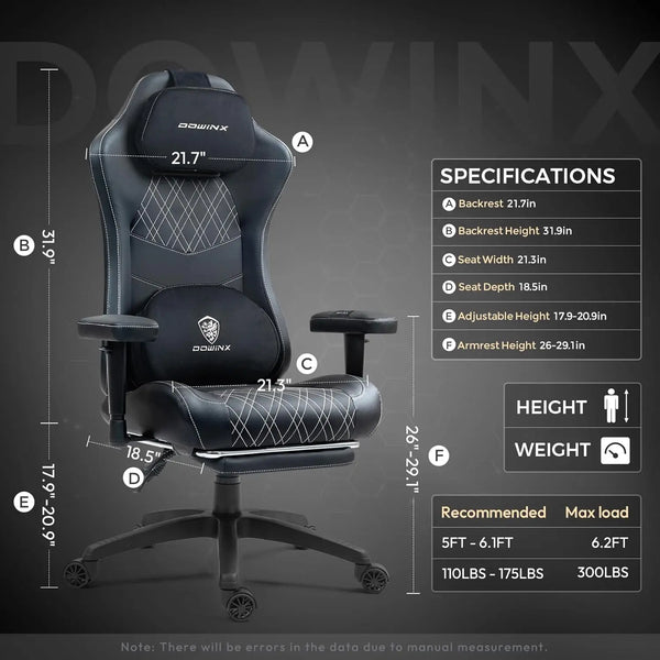 Dowinx Gaming Chair: Heated Massage, Ergonomic Comfort, Reclining ...