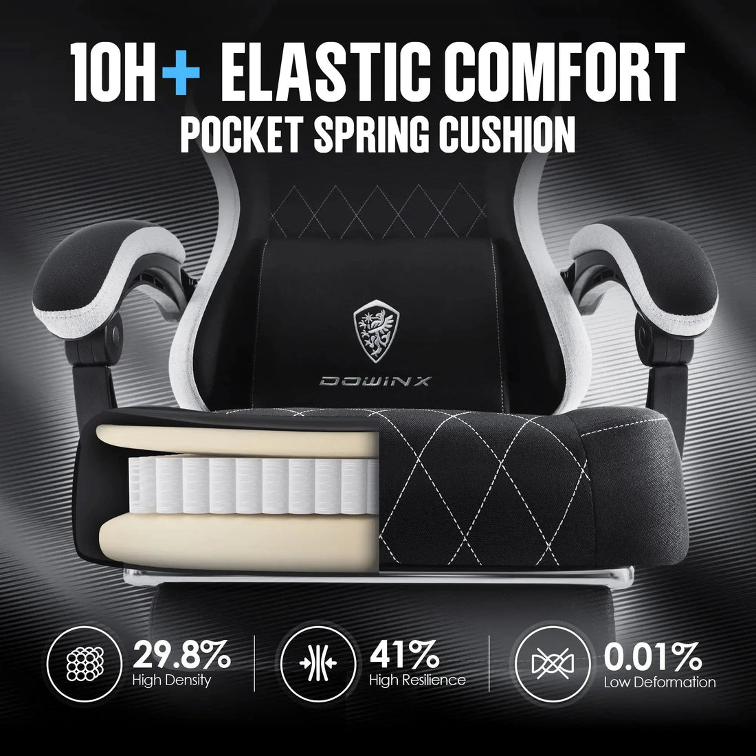 Dowinx Gaming Chair, Ergonomic High Back, Footrest, Massage Support ...