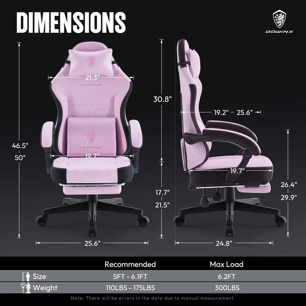 Dowinx Gaming Chair, Ergonomic High Back, Footrest, Massage Support ...