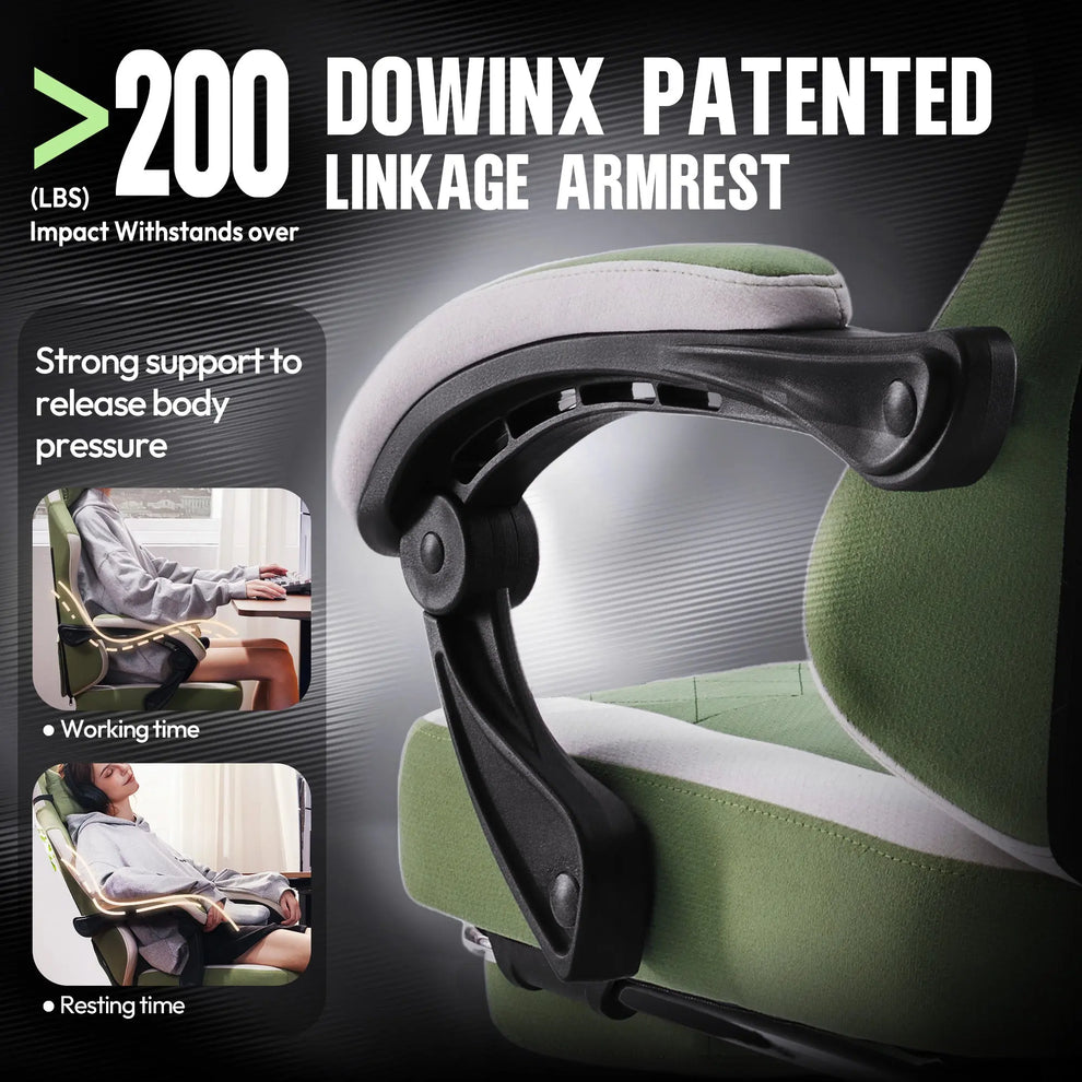 Dowinx Gaming Chair, Ergonomic High Back, Footrest, Massage Support ...