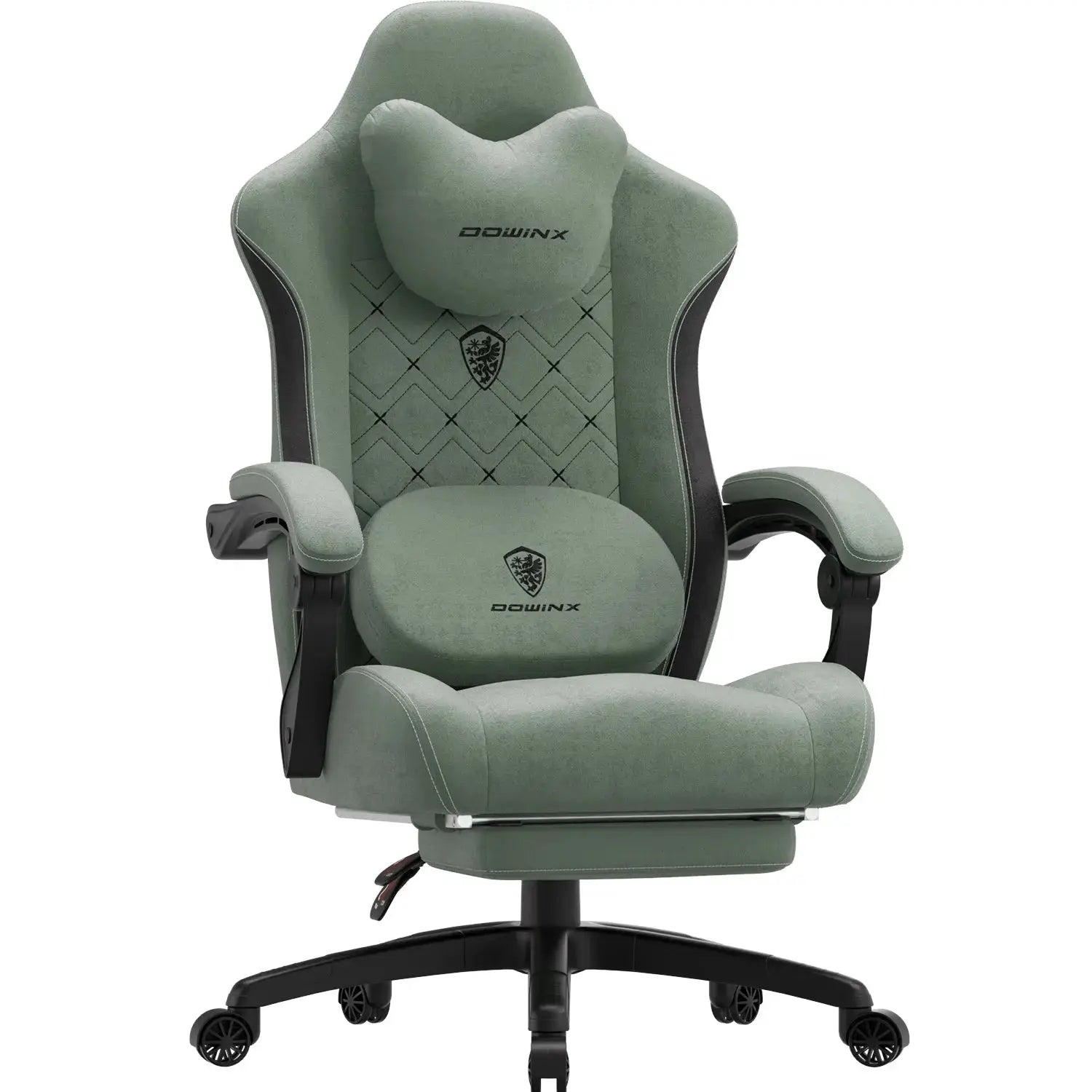 Dowinx GREEN Gaming Chair with Heated Massage,Wide and High Back ...