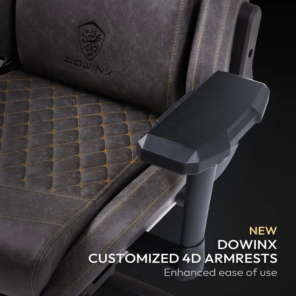Dowinx 6689 Gaming Chair Office Chair with Massage Lumbar Support-Brown ...