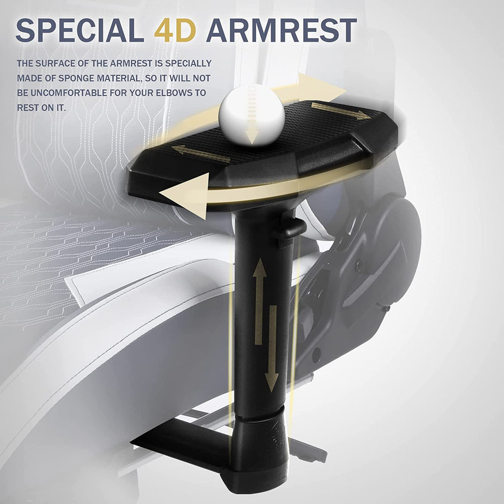 Dowinx 6689L-Blue Gaming Chair Big and Tall with 4D Armrests PU Leather ...